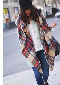 Accessories | Multicolor Plaid Blanket Scarf | Poshmark